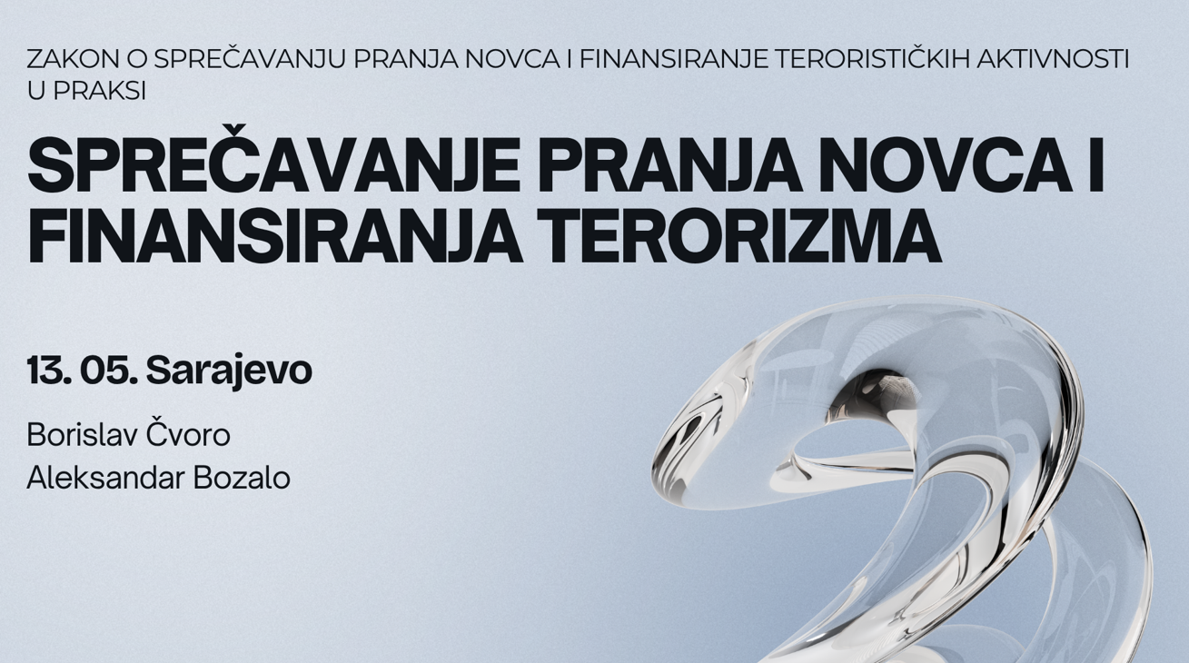 Seminar - Sprečavanje pranja novca i finansiranja terorizma - Maj 2026 ...